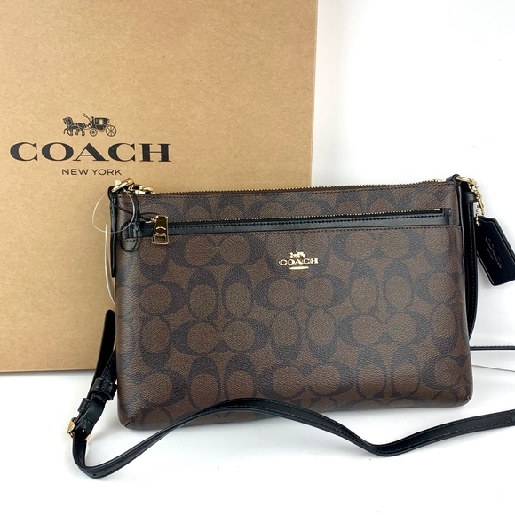 Coach | Bags | Coach East West Pop Up Pouch Leather Crossbody | Poshmark